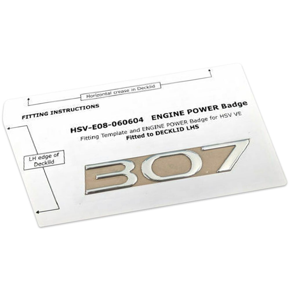 Genuine HSV Badge 307 for VE E1 R8 Clubsport Maloo GTS Senator Grange ...