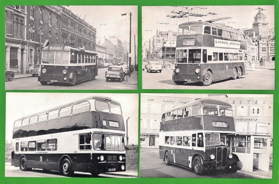 Set of 10 Postcards - City of Cardiff Transport - Trams & Buses ...