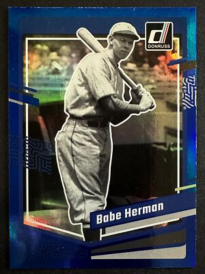 Babe Herman 2023 Donruss Baseball Holo Blue Brooklyn Robins #170 | eBay