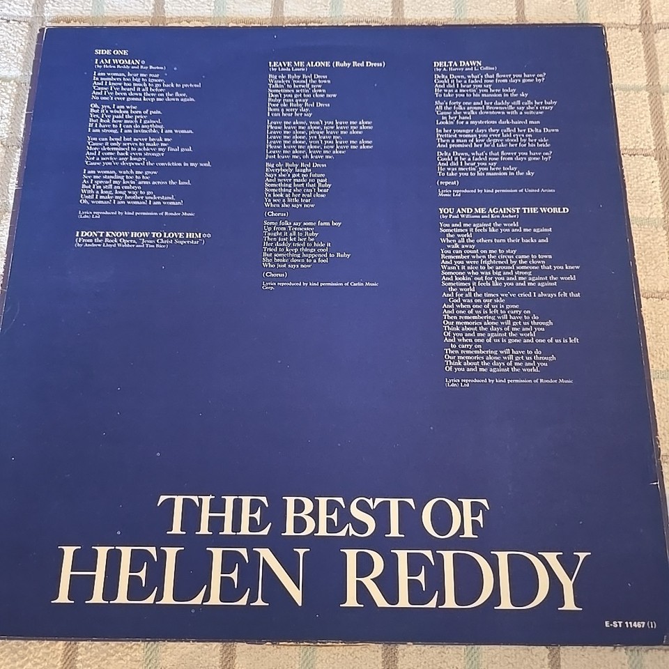 The Best Of Helen Reddy - 1976 Vinyl LP - Capitol E-ST 11467 | eBay UK
