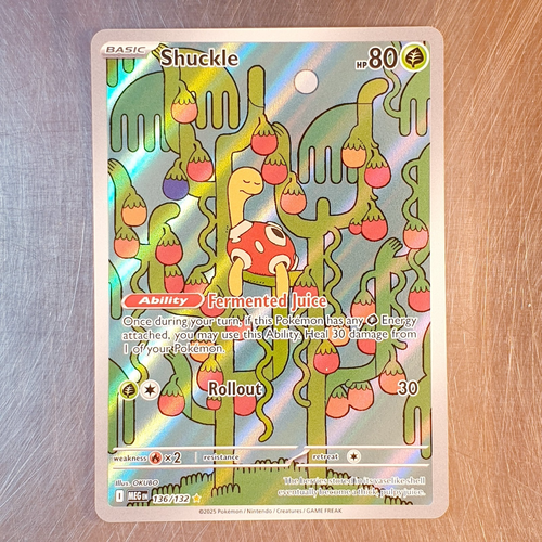 2025 Mega Evolution Shuckle Card Illustration Rare 136/132 Pokemon TCG ...
