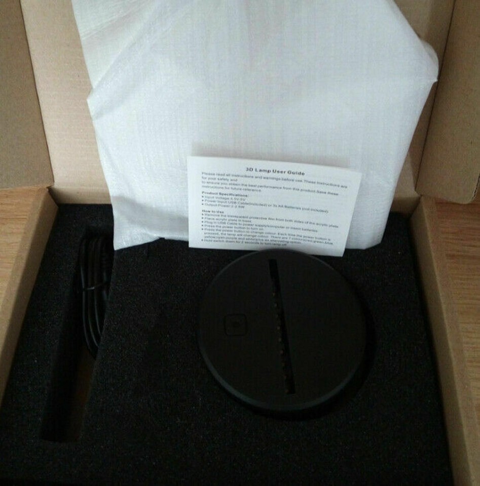 New 7-Color Change Large Grave Digger Monster Tractor 3D Desk Lamp ...