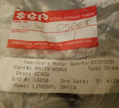 09139-05068-000 Suzuki Screw(5x20), New Genuine OEM Part | eBay