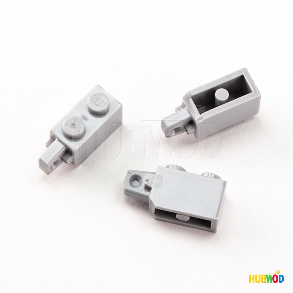 Lot 10 LEGO Light Bluish Gray 1x2 30364 Hinge Brick Locking Finger ...