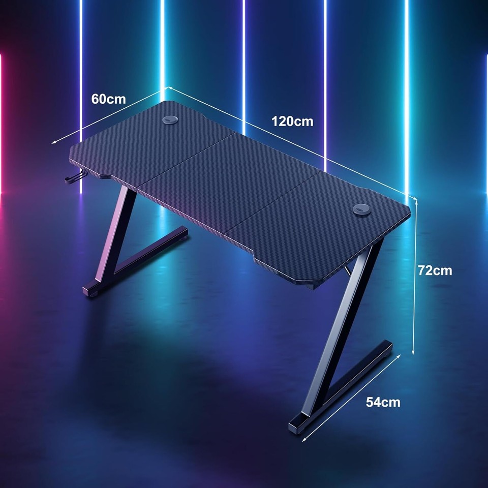 Gunji 80-120 cm Gaming Desk Computer Table Home Office Desk with Cup ...