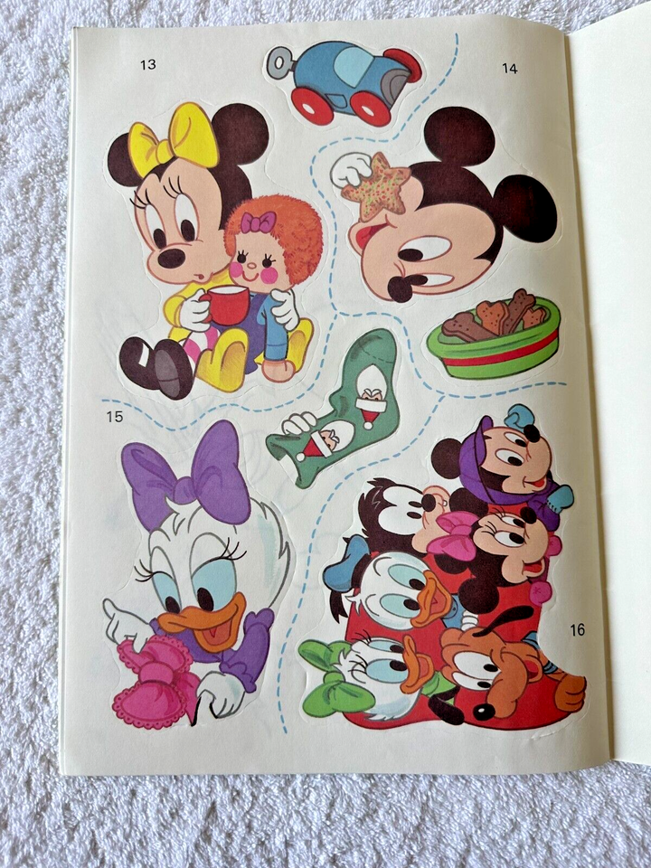 Vintage Disney Babies Christmas Sticker Fun Coloring Book 1985 New | eBay