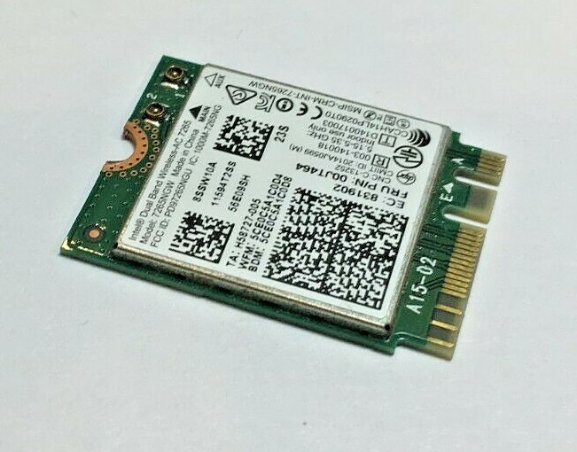 Intel(R) Dual Band Wireless-AC 7265 7265NGW abgn+ac Bluetooth 00JT464 ...