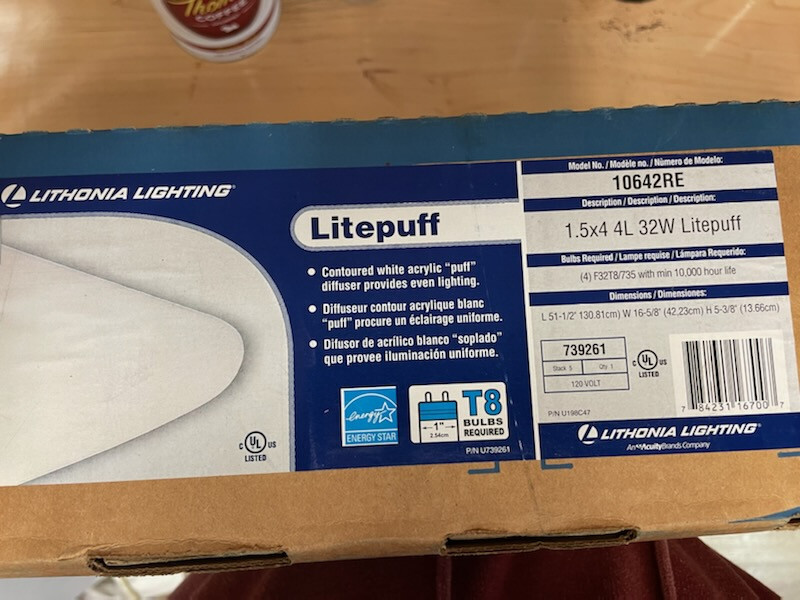 Lithonia Litepuff Cover Lithonia Lighting FMFL 30840 CAML WH 48" Wide