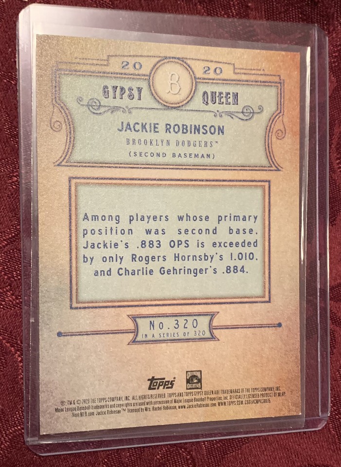 Jackie Robinson 2020 Topps Gypsy Queen High Number SP, Dodgers MLB ...