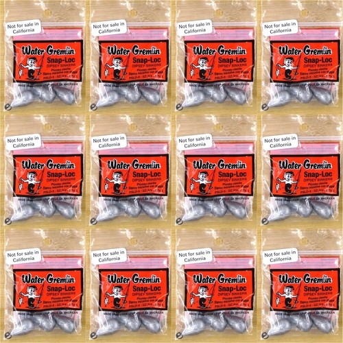 (12) Packs Water Gremlin 3/4 Oz Snap Loc Dipsey Swivel Sinkers Lot ...
