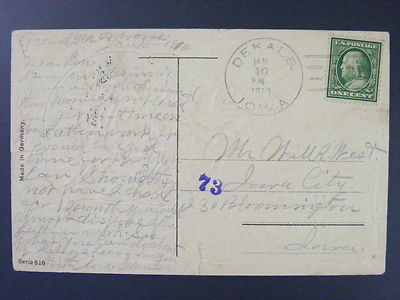 Dekalb Iowa IA Decatur County 1910 Type 2/1 Doane Cancel DPO 1881-1935 ...