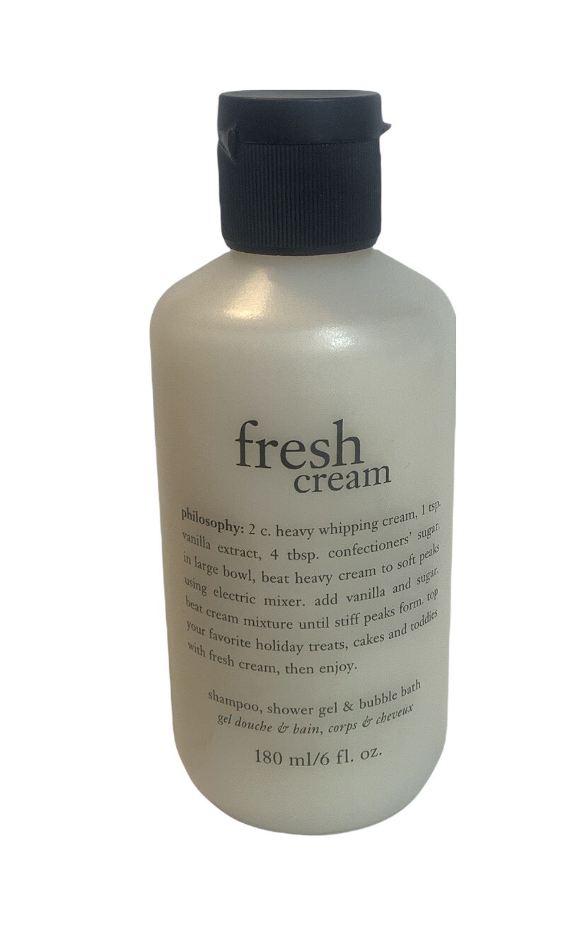 NEW PHILOSOPHY FRESH CREAM SHAMPOO SHOWER GEL BUBBLE BATH 6 OZ | eBay