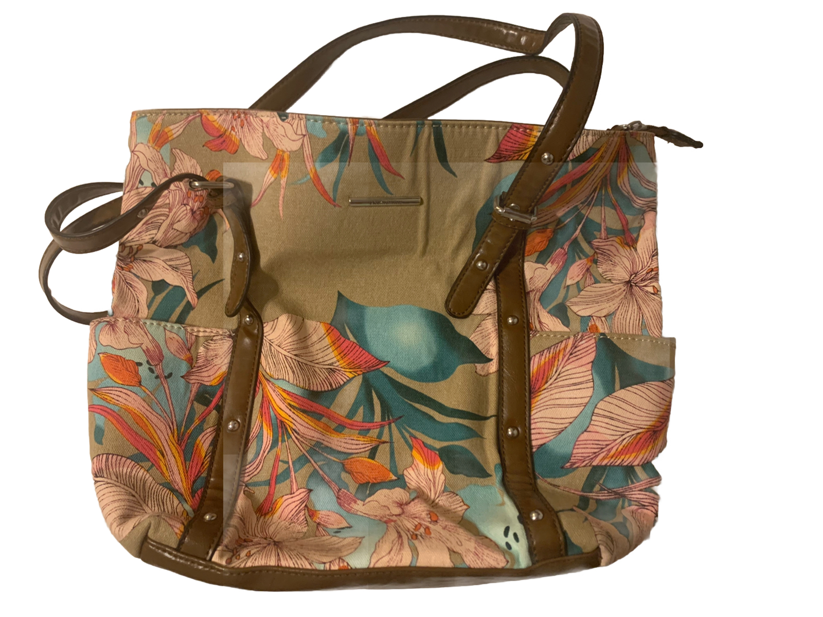 Purse Jaclyn Smith Flowers Multi Colors Cloth Handbag… - Gem