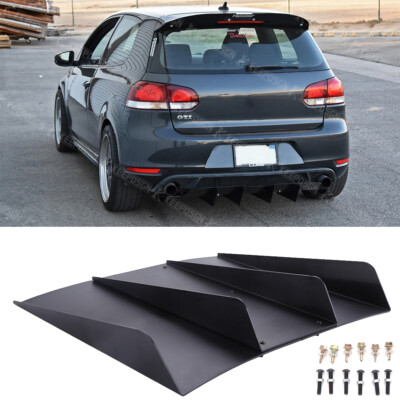 For VW Golf MK6 MK7 MK7.5 Rear Diffuser 4 Fins Bumper Splitter Spoiler ...
