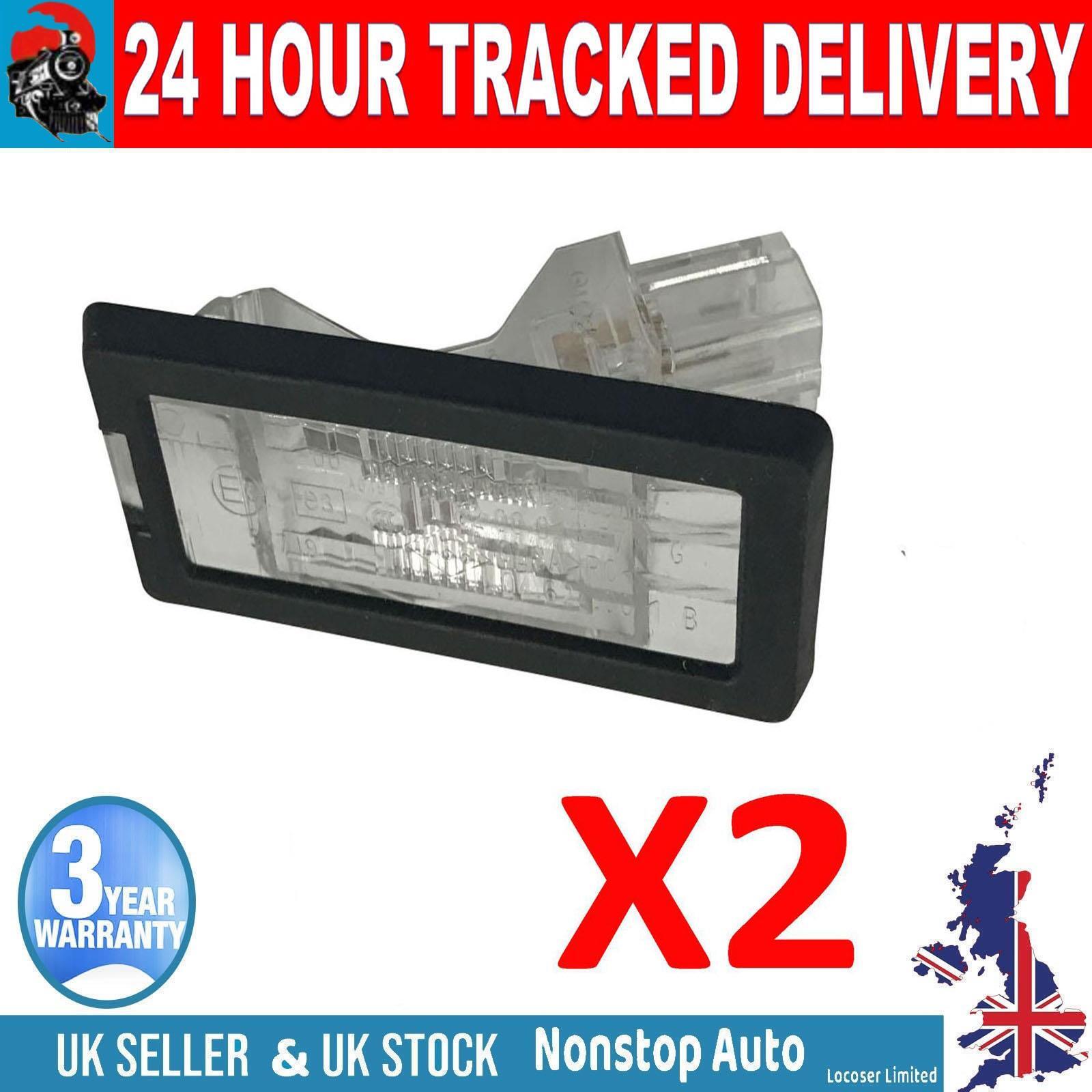 2X Rear Number Plate Light Fits Renault Modus Samsung Sm3 Zoe ...