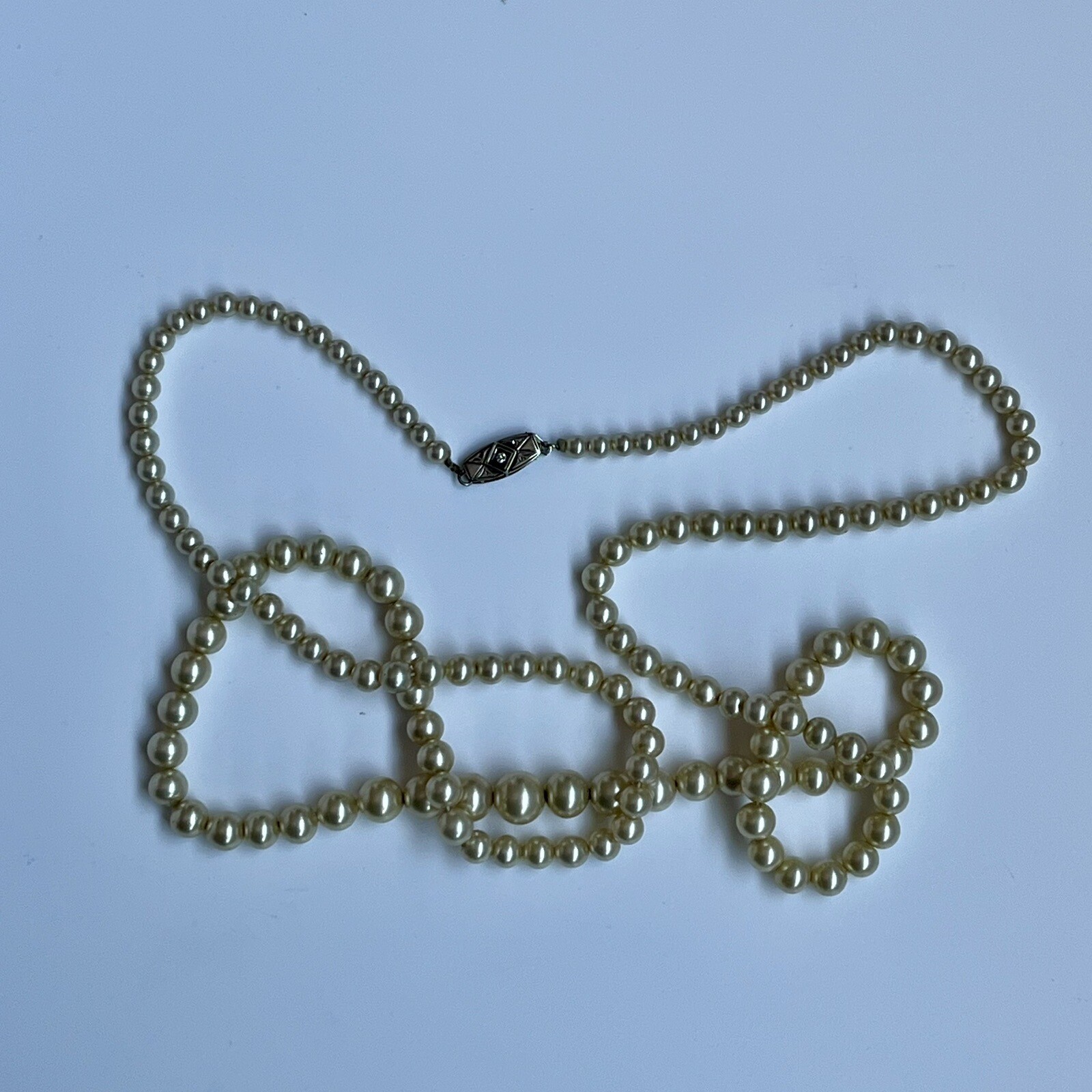 Vintage Necklace Pearl La Tausca 14k Gold Clasp 31” | eBay