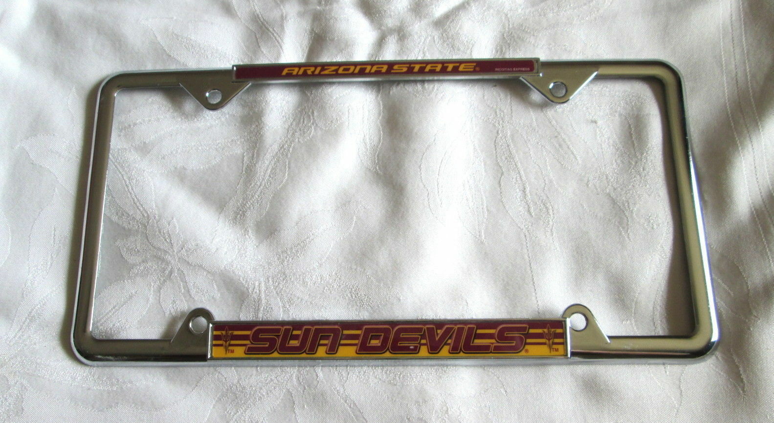 ARIZONA STATE SUN DEVILS CHROME LICENSE PLATE FRAME #16 - NEW | eBay