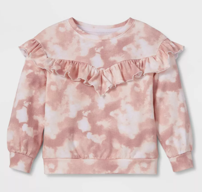 NEW Grayson Collective Toddler Girls' Tie-Dye Ruffle French Terry ...