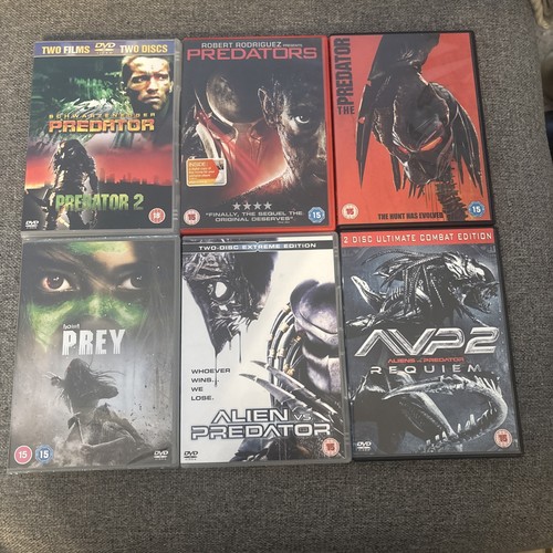 Predator Complete Franchise X 7 Film DVDs Collection 1 2 Predators Prey ...