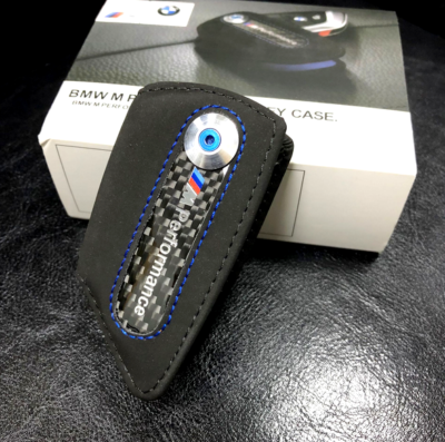 Genuine Style Leather Carbon Fiber Key Holder Cover Case For BMW X1 X3 ...