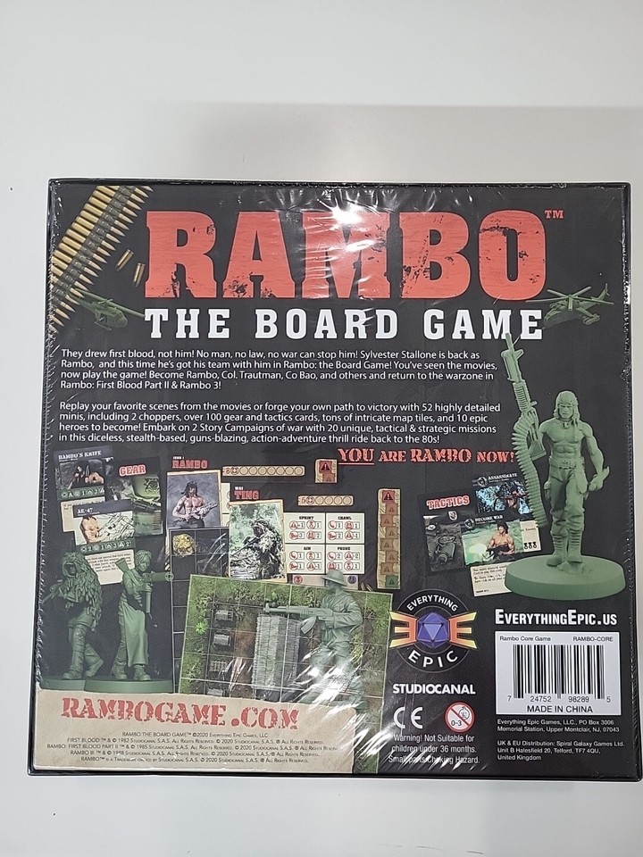 Rambo The Board Game - Everything Epic Board Game New Still Sealed | eBay
