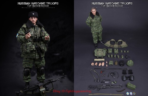 DAMTOYS 78025 1/6 Russian Airborne Troops VDV PKP Machine Gunner Figure ...