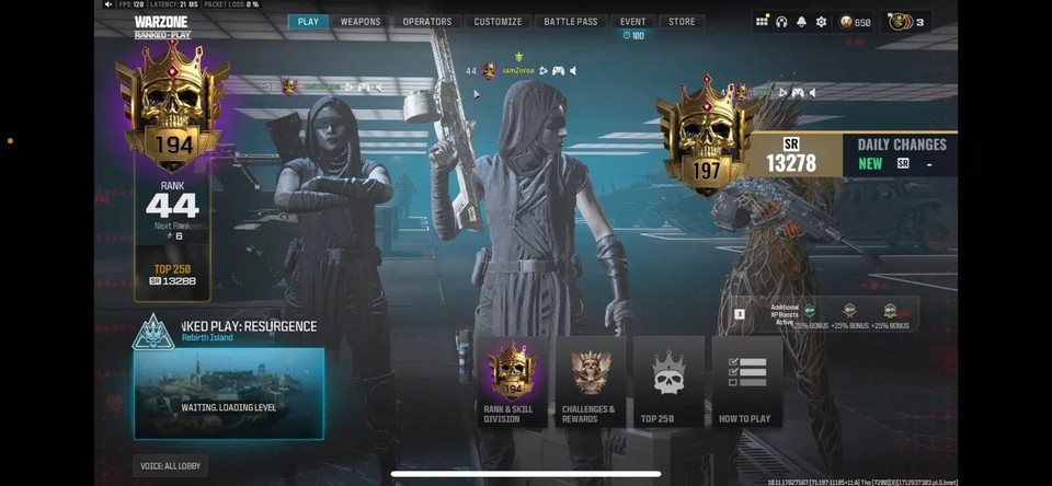 🔥WZ3 RANKED PLAY (Rebirth Resurgence) BOOSTING🔥Warzone Ranked 🔥PILOT ...