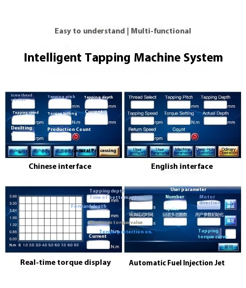 CNC Electric Tapping Machine M6-M24 Moving Servo Motor Tapping Machine ...