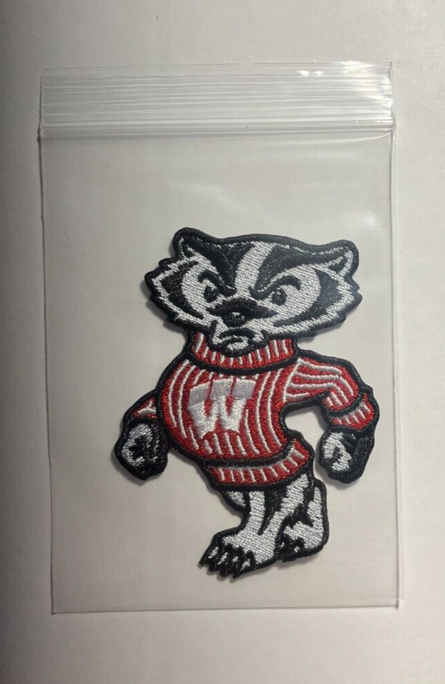 Wisconsin Badger wisconsin bucky badger patch 3" tall iron on wisconsin ...