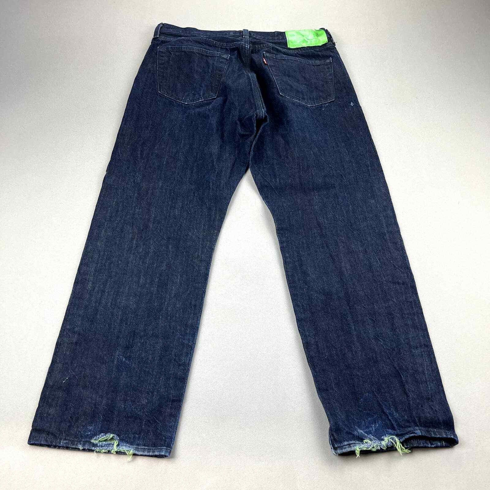 Levis 501 Jeans Mens 34 Blue Denim Original Fit Strai… - Gem