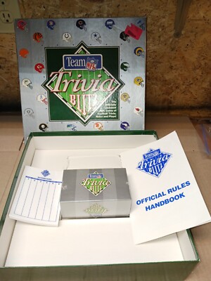 NFL Licensed Trivia Blitz Board Game 1992 Complete Box Open But Cards ...