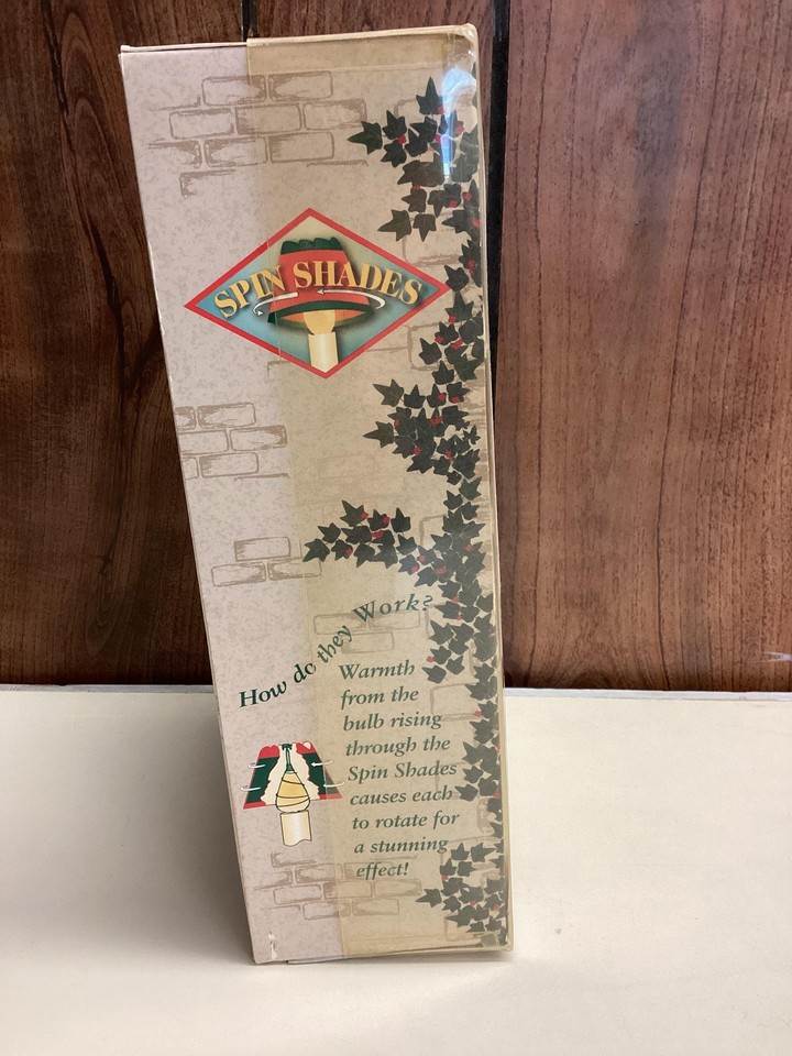 Vintage Spin Shades Revolving Lamp Shade Electric Candle Lamp 4 Seasons ...