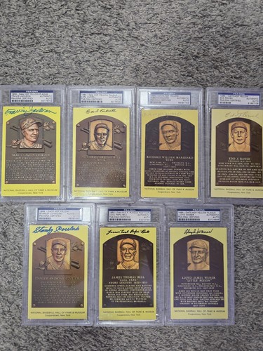 1964 HOF Yellow Plaque Baseball Autographed Card Lot Of 7 Vintage ...