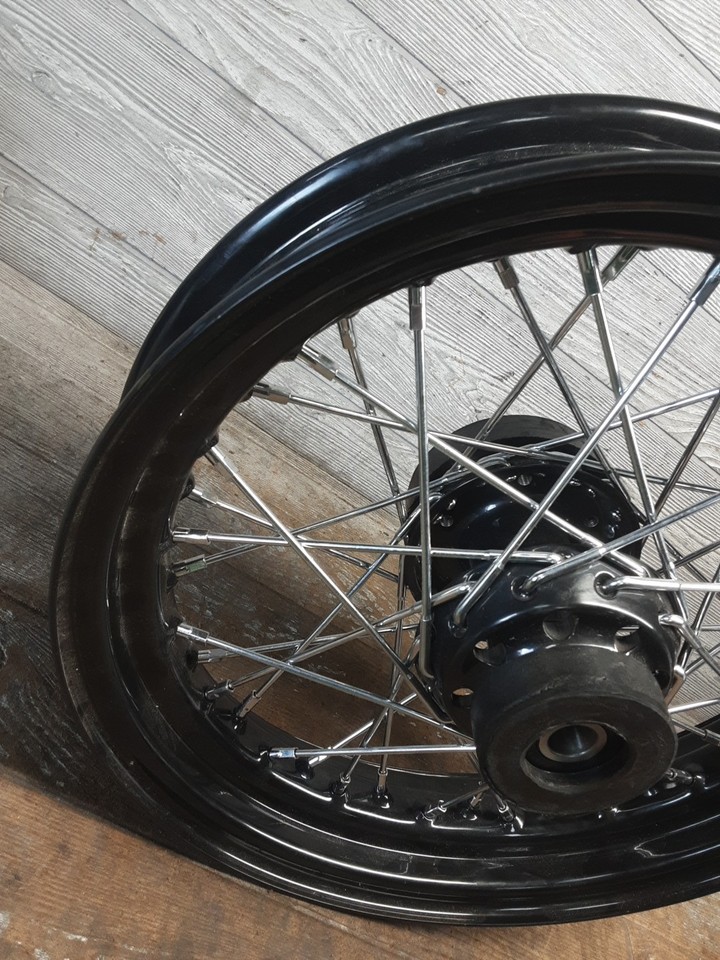 Harley FLT FXST Xl Dyna V-Factor Black 16x3 Front Wheel Rim 40 Spoke ...