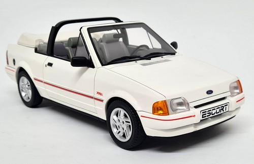 Otto 1/18 - Ford Escort MK4 XR3i Cabriolet White 1986 Resin Scale Model ...