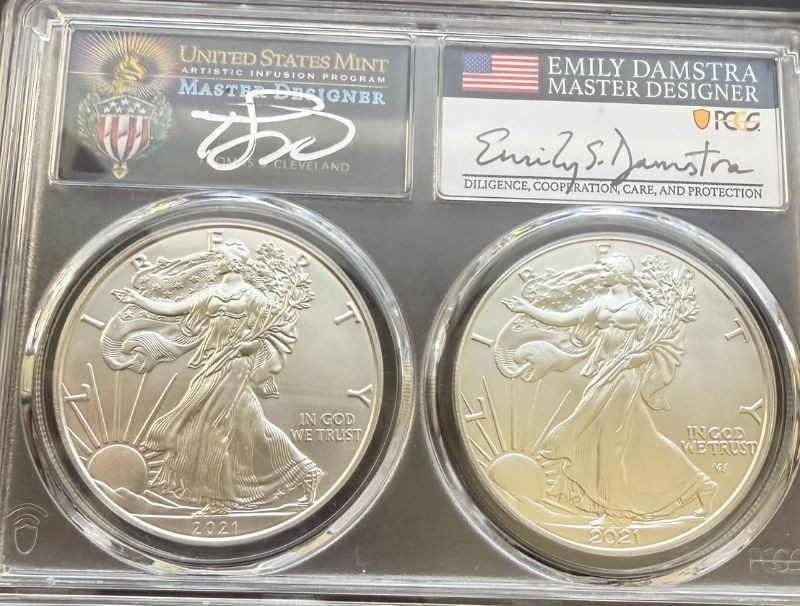 2021 $1 Type 1 & 2 ASE coin Set PCGS MS70 First and Last DOP Cleveland ...