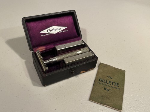 Vintage Gillette 1906 Single-Ring Razor Set & Booklet | eBay