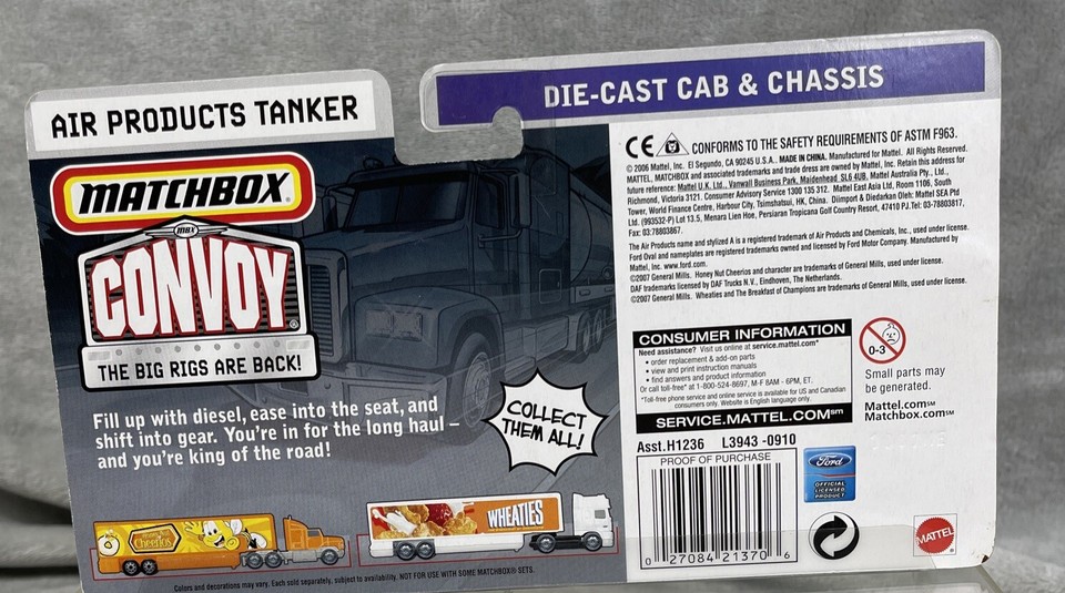 Matchbox Convoy MBX Metal Air Products Tanker L3943 | eBay