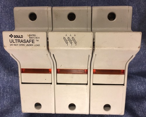 GOULD ULTRASAFE CLASS J FUSEHOLDER US6J3I 600V 60A Ferraz-Shawmut ...