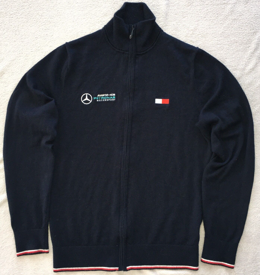 Tommy Hilfiger Mercedes AMG Petronas Racing F1 mens Knitted Zip Sweater ...