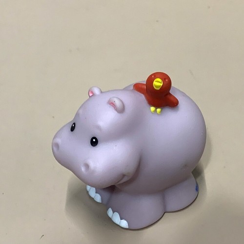 2pcs Fisher Price Little People Zoo Ark Animal Hippo w/ Red Bird ...