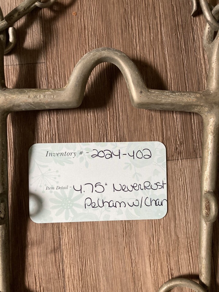 4.75” Never Rust Ported Engish Pelham Bit W/ Curb Chain | eBay