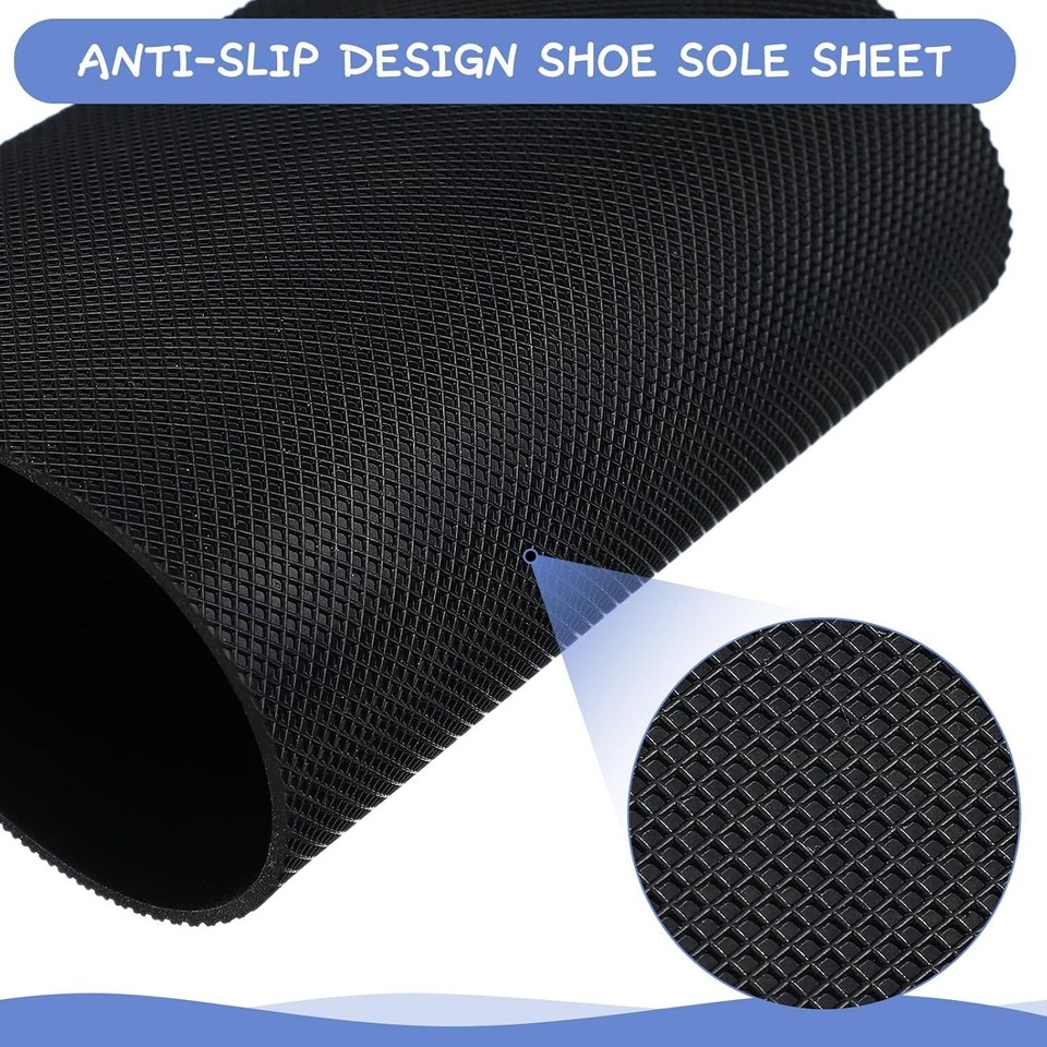 7 Sheets Shoe Repair Kit Rubber Boot Repair Sheet Shoe Bottom Boot Sole ...
