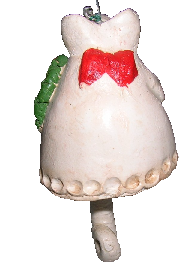 Vtg 1930s Handcrafted Mouse Bell Ornament–Fired Clay Folk Art Vermont ...