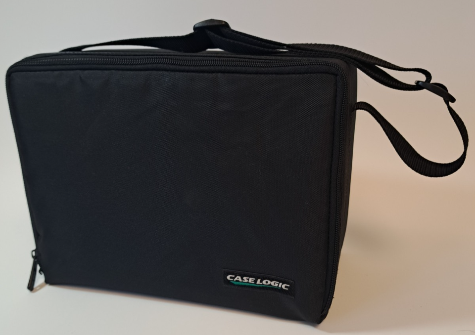 Case Logic CD Black Nylon Storage Carrying Case Bag 30 cap W/ Strap ...