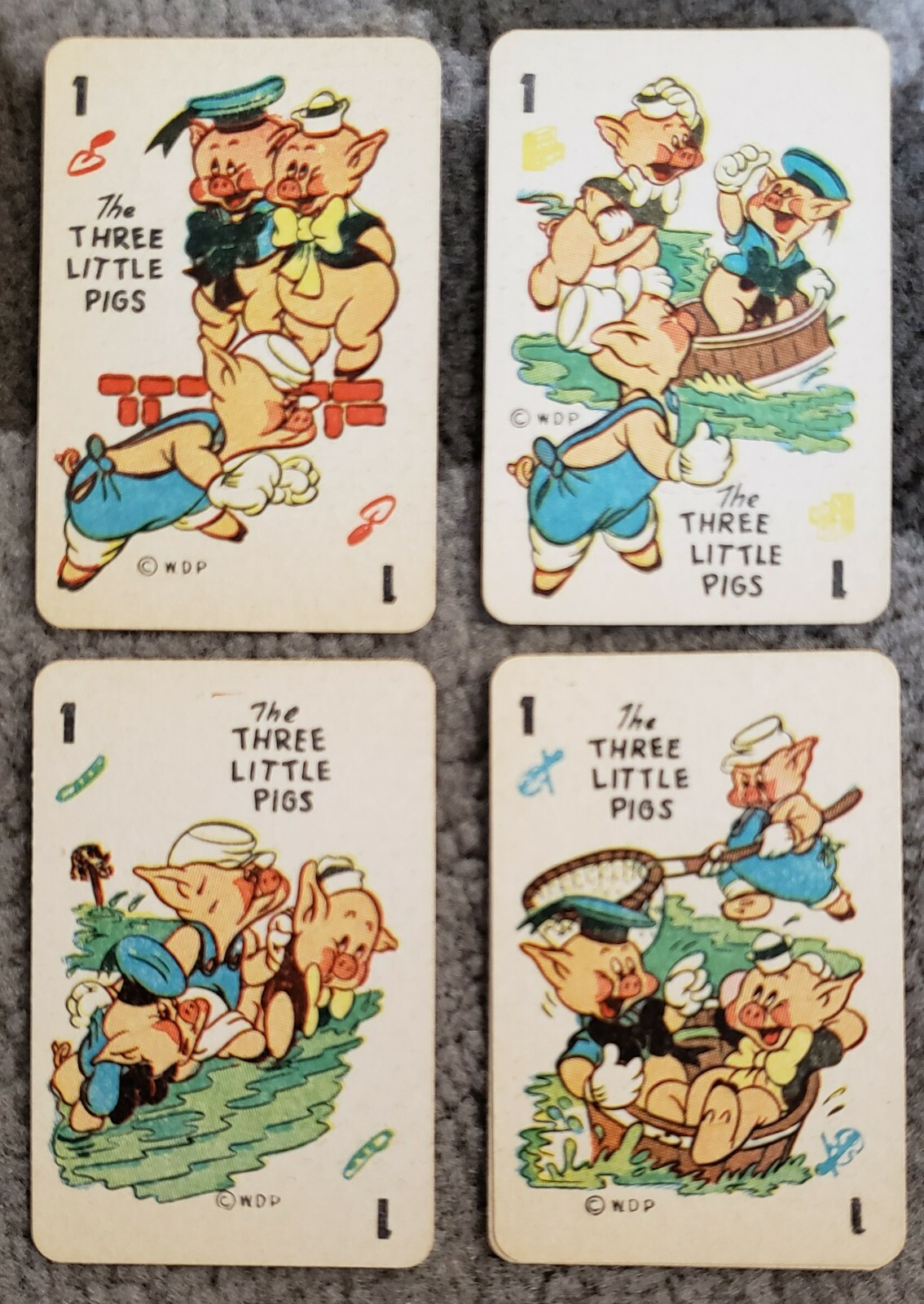 3 Little Pig Card Game Vol 5 Vintage 1946 Russell Set, 48 Cards ...