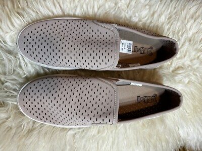 NEW Brash Shoes Womens 10 Slip On Sneakers Pink Faux Leather Comfort ...