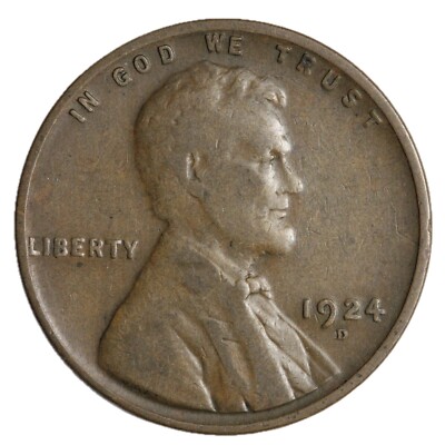 1924-D Lincoln Wheat Cent Penny F/VF Complete Your Album!! | eBay
