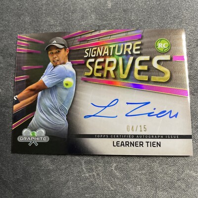 2024 Topps Graphite Tennis Learner Tien Signature Serves Auto Pink /15 ...