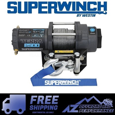 Superwinch Terra 3500 ATV / UTV Winch 1.6 hp 3500 lbs Line Pull Steel ...